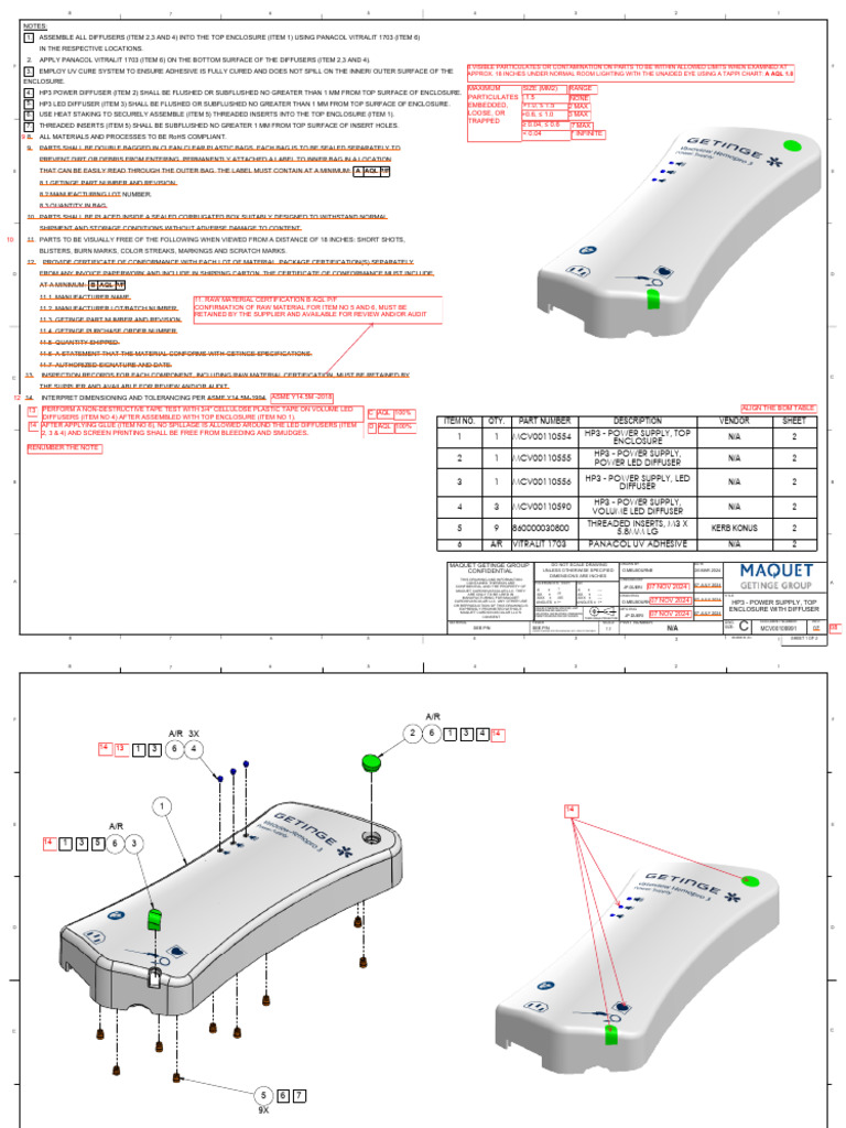 MCV00109991 Rev 07 to Rev 08 Redline | PDF | Materials