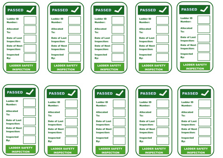Ladder Inspection Tag | PDF