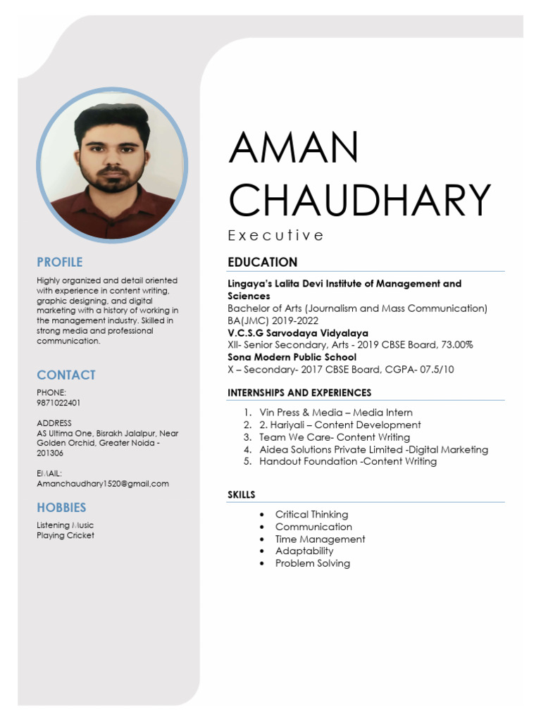 Aman Resume F | PDF