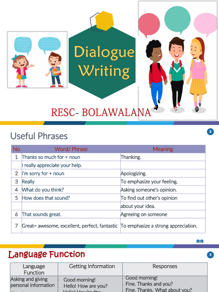 Dialog Creating Handout | PDF