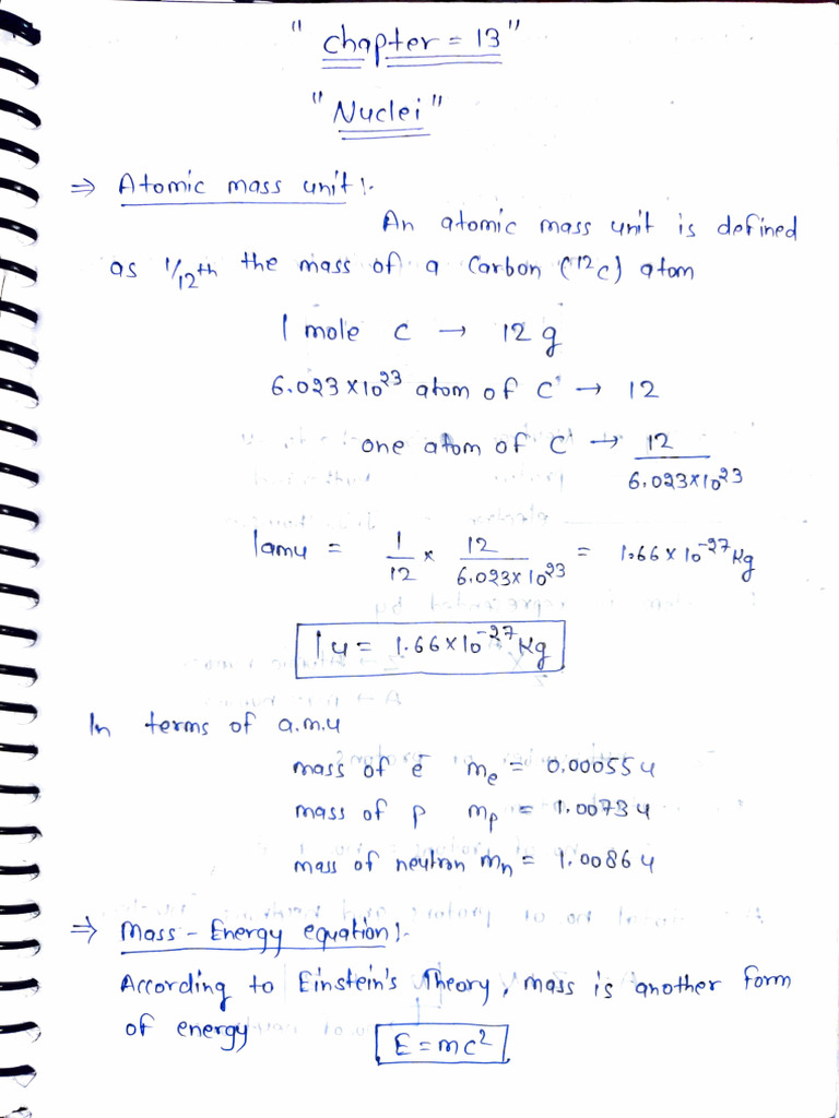 Nuclei Chapter 13 Complete | PDF | Atomic Nucleus | Neutron