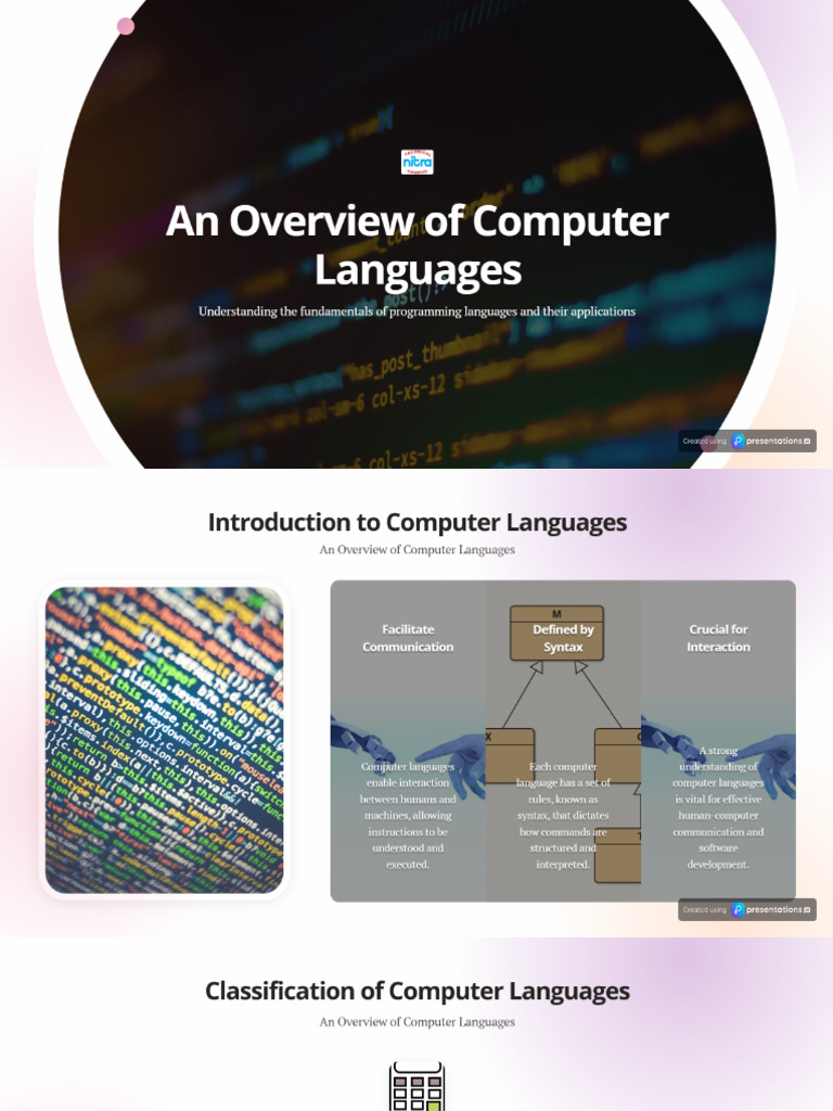 Computer Languages Presentation (1) | PDF
