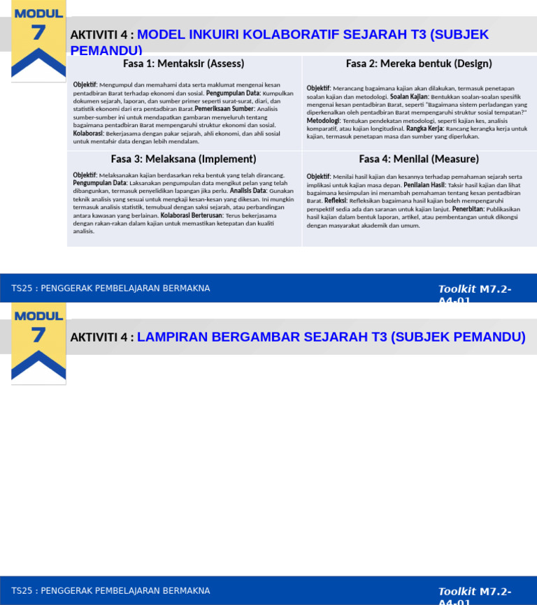 Model Inkuiri Kolaboratif Sejarah T3 | PDF