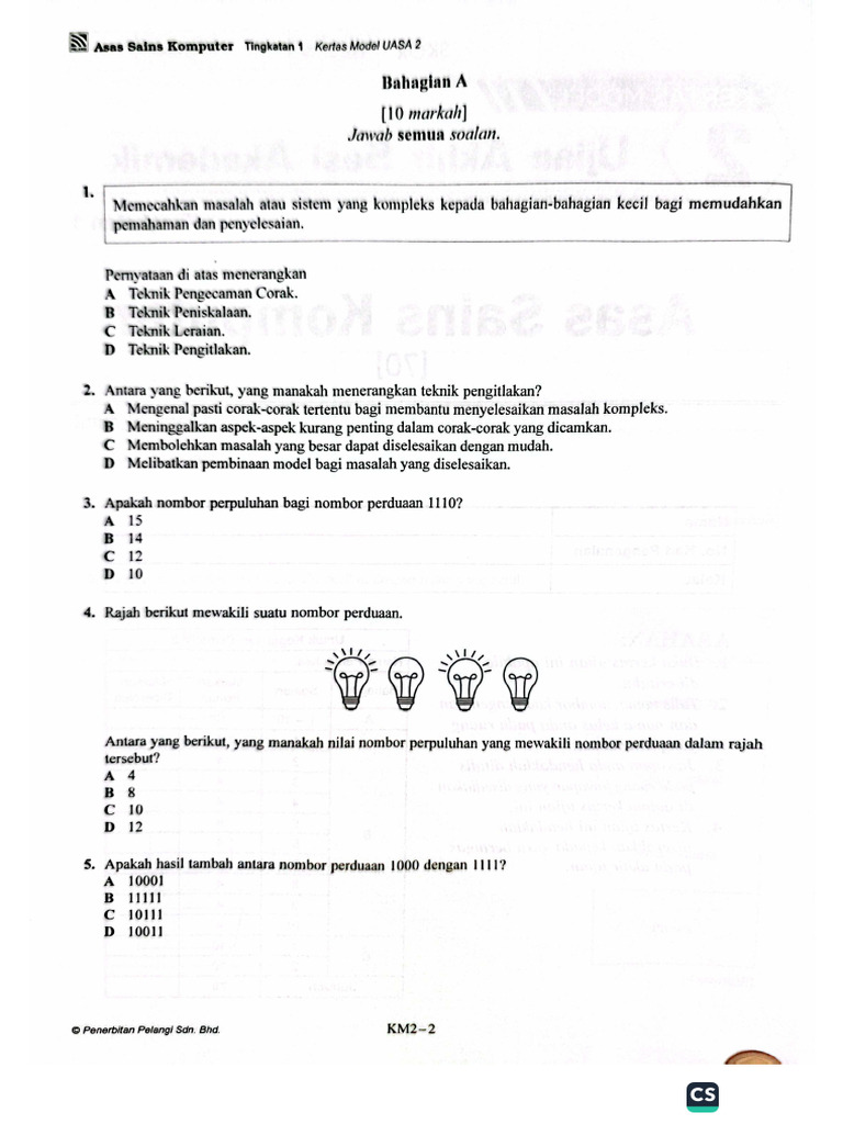 Soalan Ulangkaji 1 ASK F1 | PDF