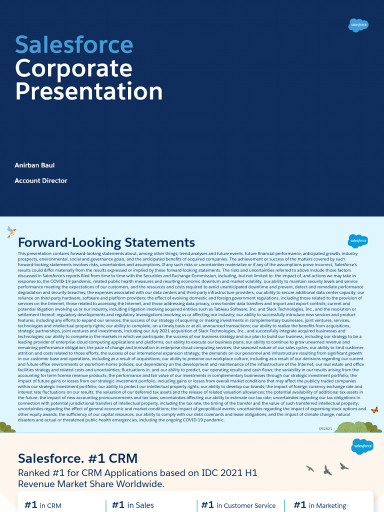 Salesforce Forward-Looking Risks | PDF | Mergers And Acquisitions ...