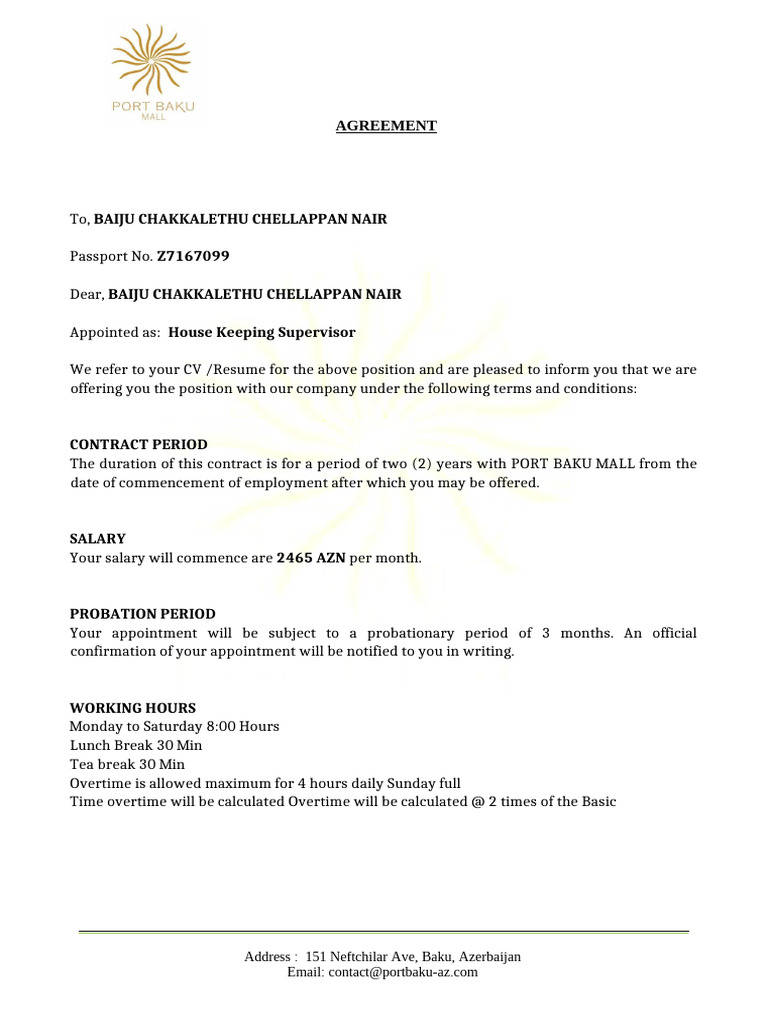 Pawan Agreement 3 | PDF | Employment | Business