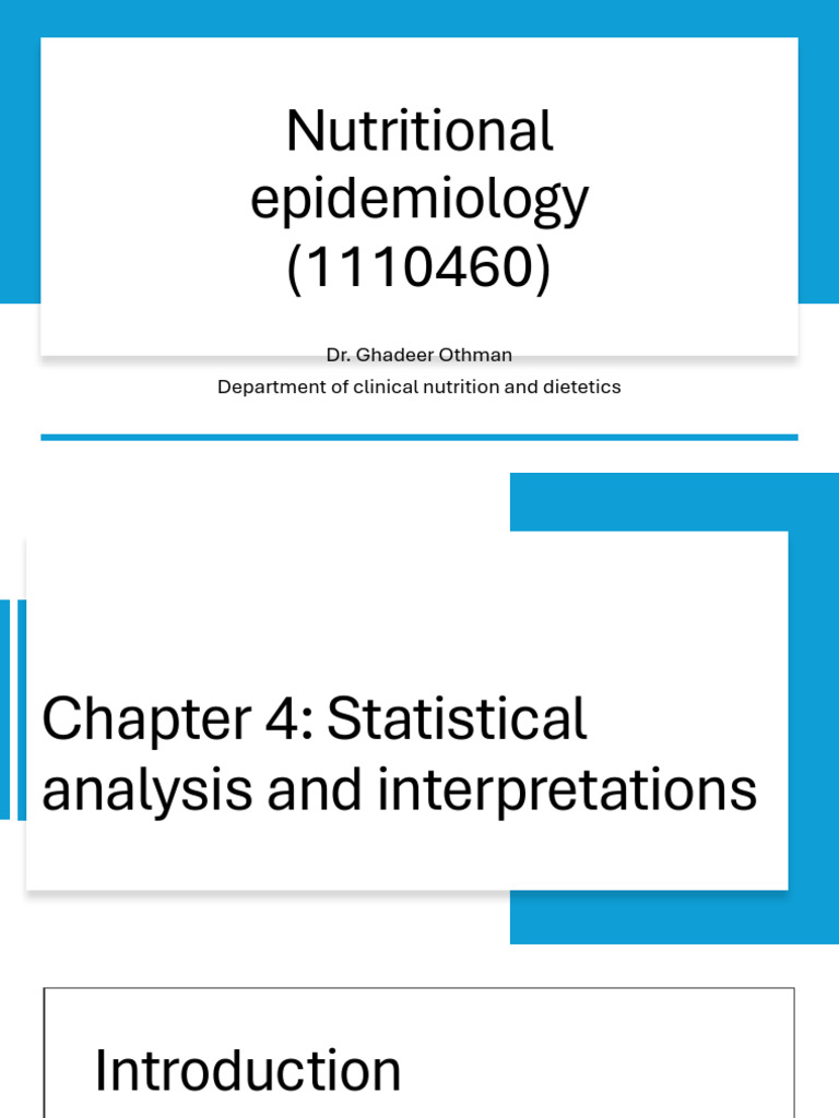 Chapter 4 - Statistical Analysis and Interpretation | PDF | Causality
