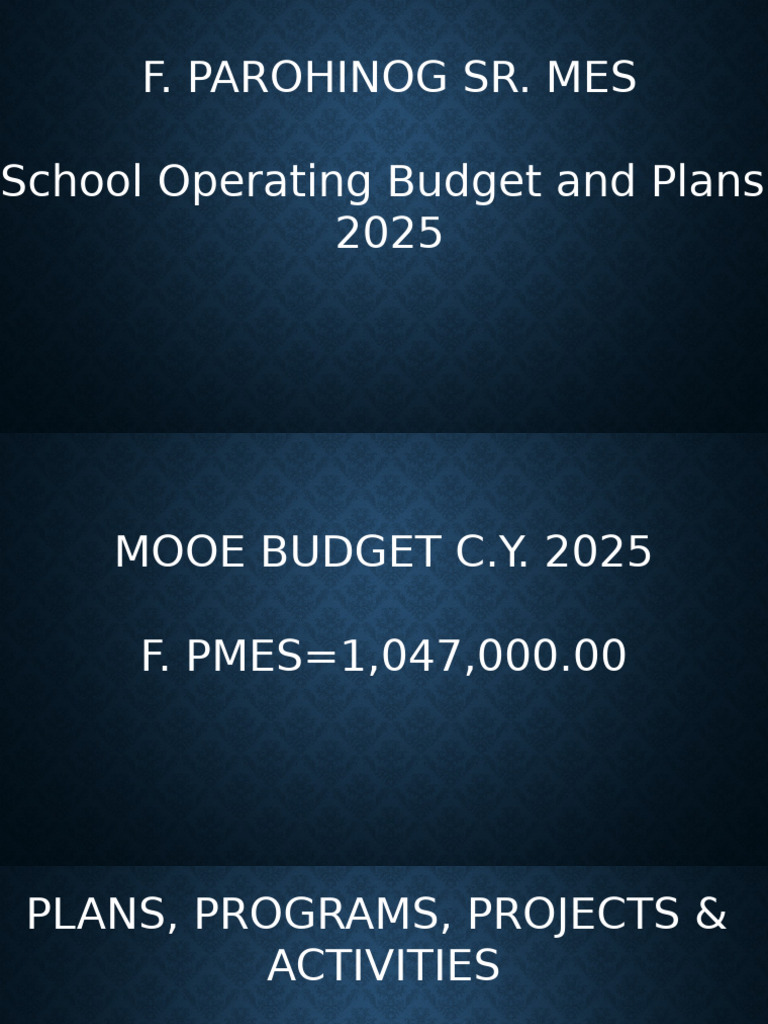 2025 School Operating Budget Overview | PDF