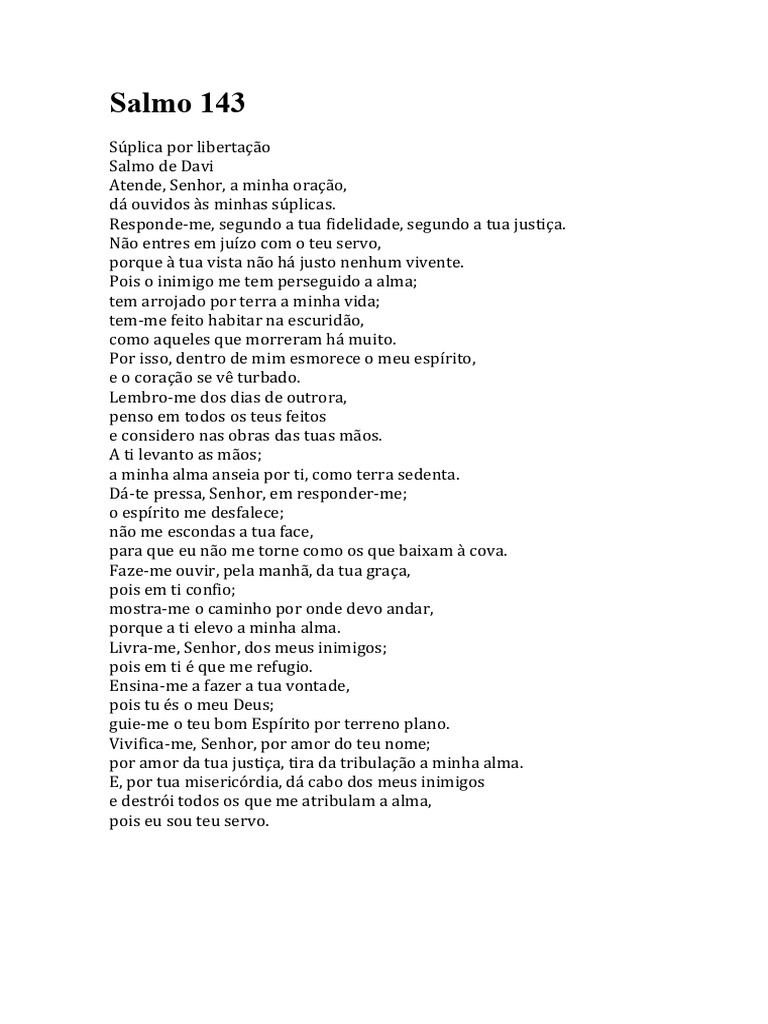 Salmo 143 | PDF