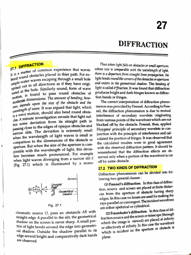 Diffraction - SL Gupta | PDF
