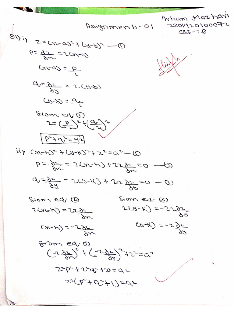 Maths Assignment 1 | PDF