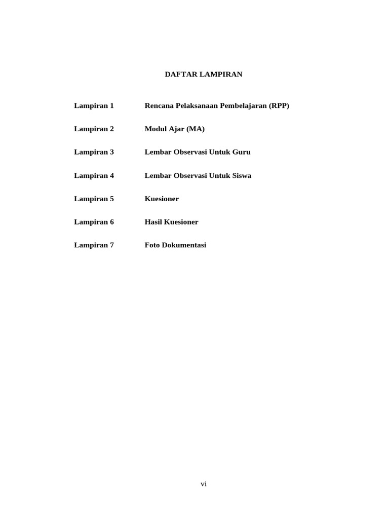 06_daftar lampiran | PDF