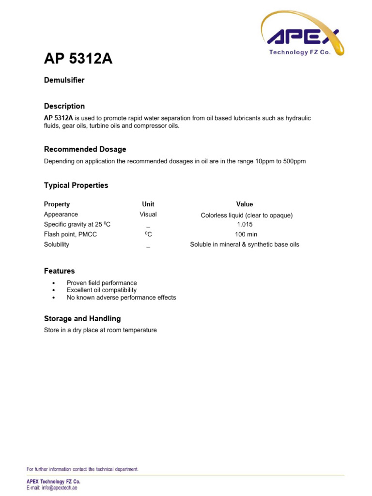 Demulsifier: Flash | PDF
