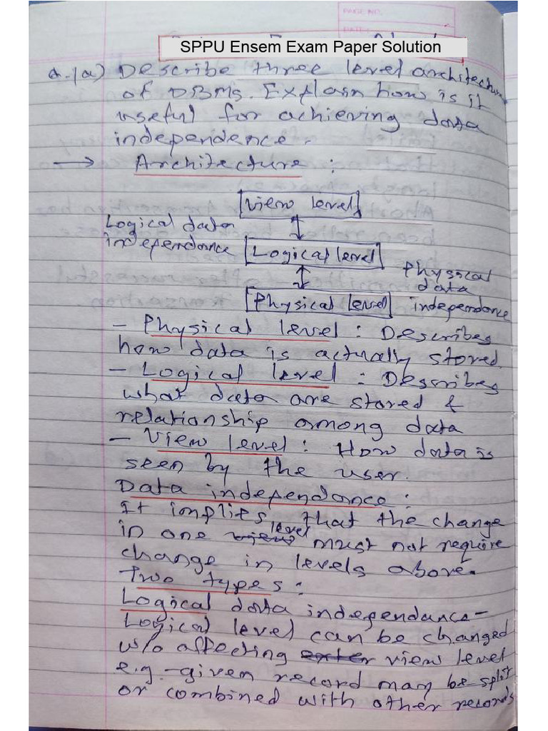 DBMS Endsem Solution | PDF