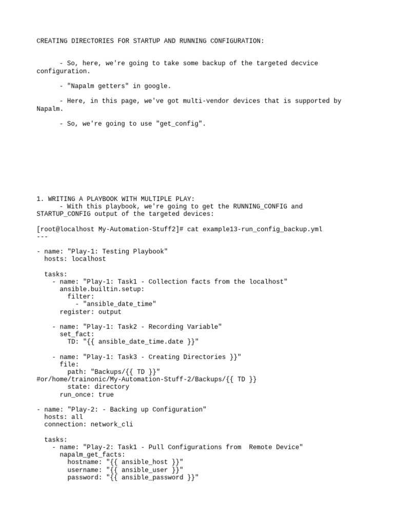 Creating Directories For Running and Startup Configuration | PDF | Ip Address | Network Architecture