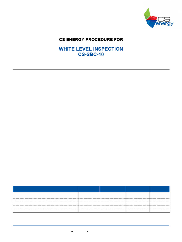 White Level Inspection Procedure Guide | PDF | Security Guard ...