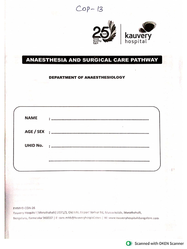 Anesthesia Documents | PDF