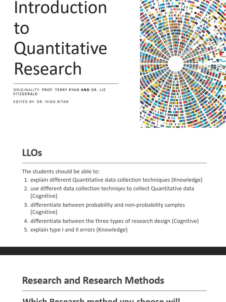 Intro Quantitative Research | PDF | Sampling (Statistics) | Null Hypothesis