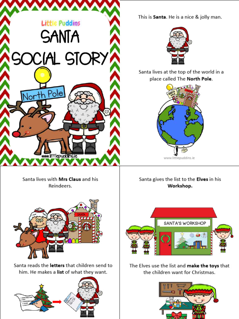 Santa Social Story: This Is - He Is A Nice & Jolly Man | PDF | Santa ...