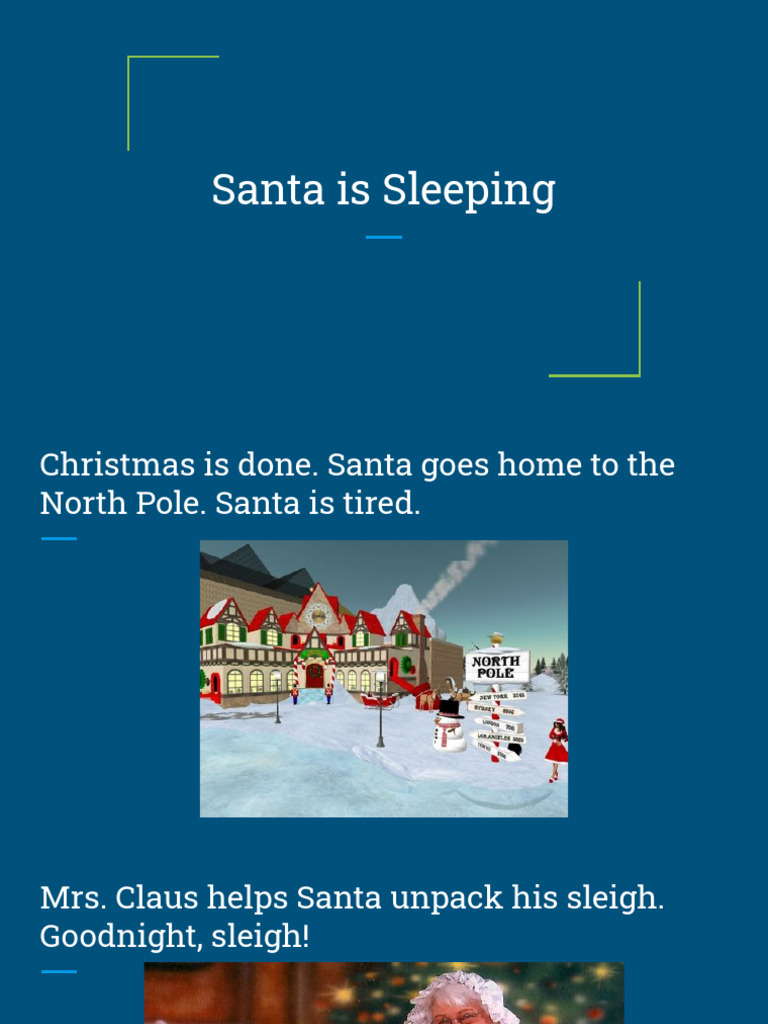 Santa Is Sleeping | PDF