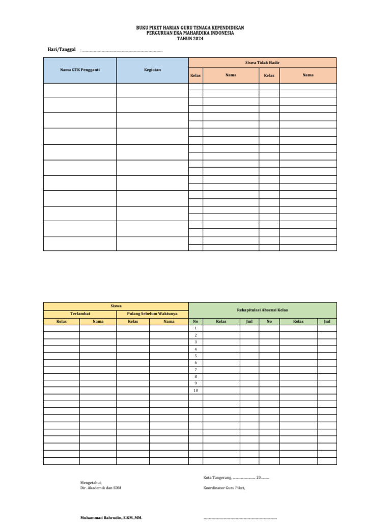 Buku Piket 2024 | PDF
