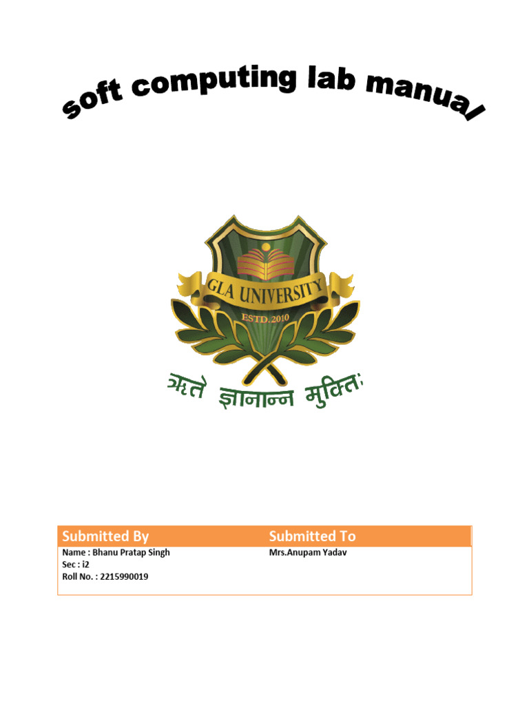 Soft Computing Lab Manual | PDF | Artificial Neural Network | Genetic Algorithm