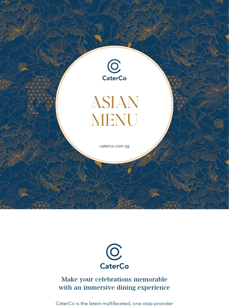 (Lunch) CaterCo - Asian - Menus | PDF