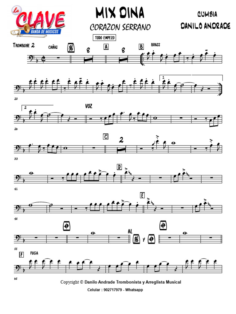 Mix Dina - Danilo - Trombone 2 | PDF