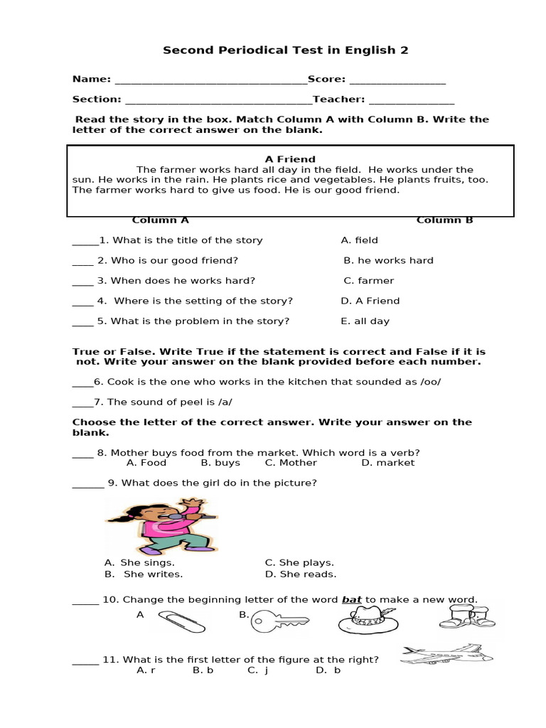 ENGLISH 2-Q2-PT | PDF | Dentistry