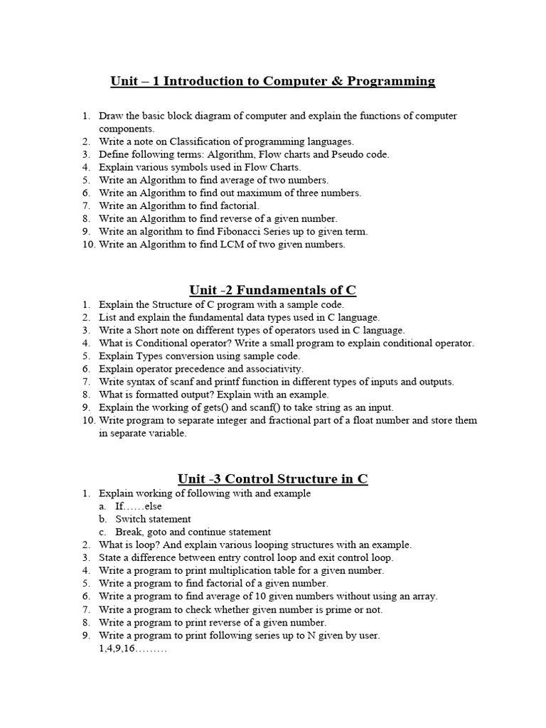 Pps questions | PDF | Control Flow | Algorithms Pps questions | PDF | Control Flow | Algorithms