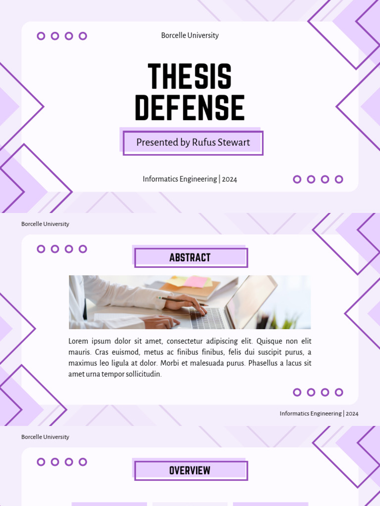 Purple Geometric Thesis Defense Presentation | PDF | Methodology