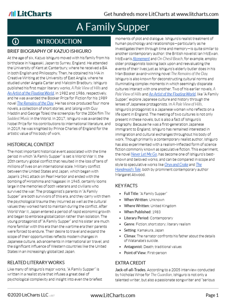 A-Family-Supper-LitChart | PDF