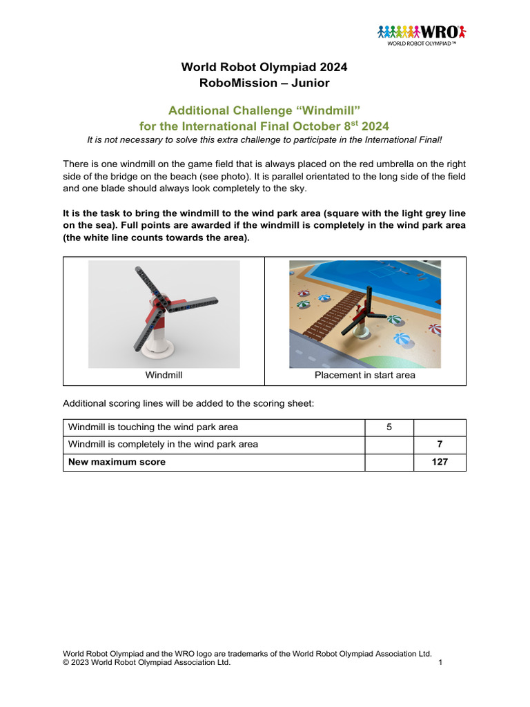 WRO 2024 RoboMission Junior Int Final | PDF