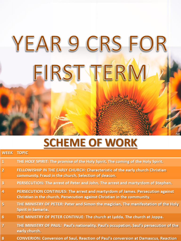 Year 9 Crs First Term Note | PDF | Paul The Apostle | Jesus