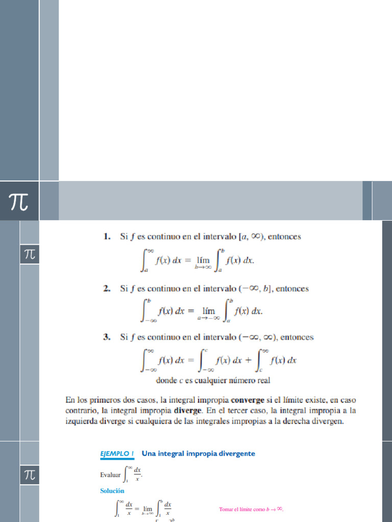 Integrales Impropias, Con Límites de Integración Infinitos | PDF