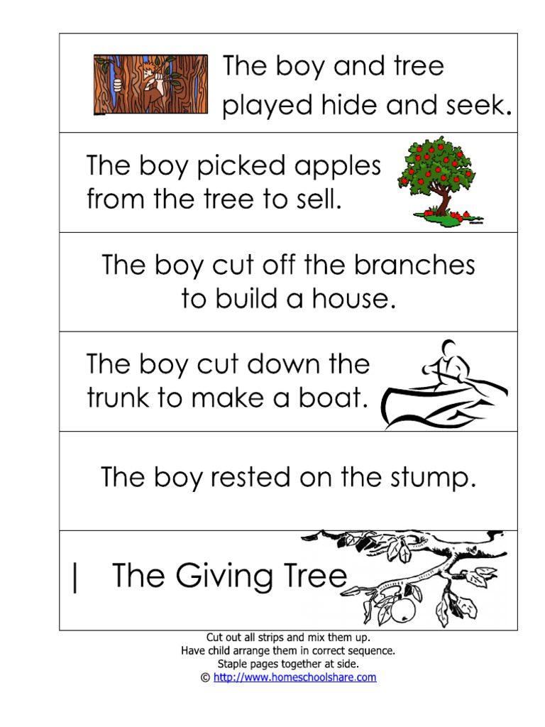 Giving Tree Story Sequence | PDF