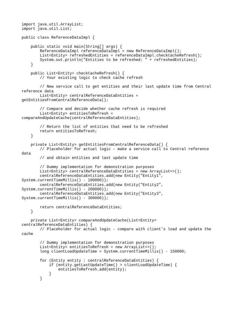 Java Cache Refresh Update | PDF | Cpu Cache | Computer Science