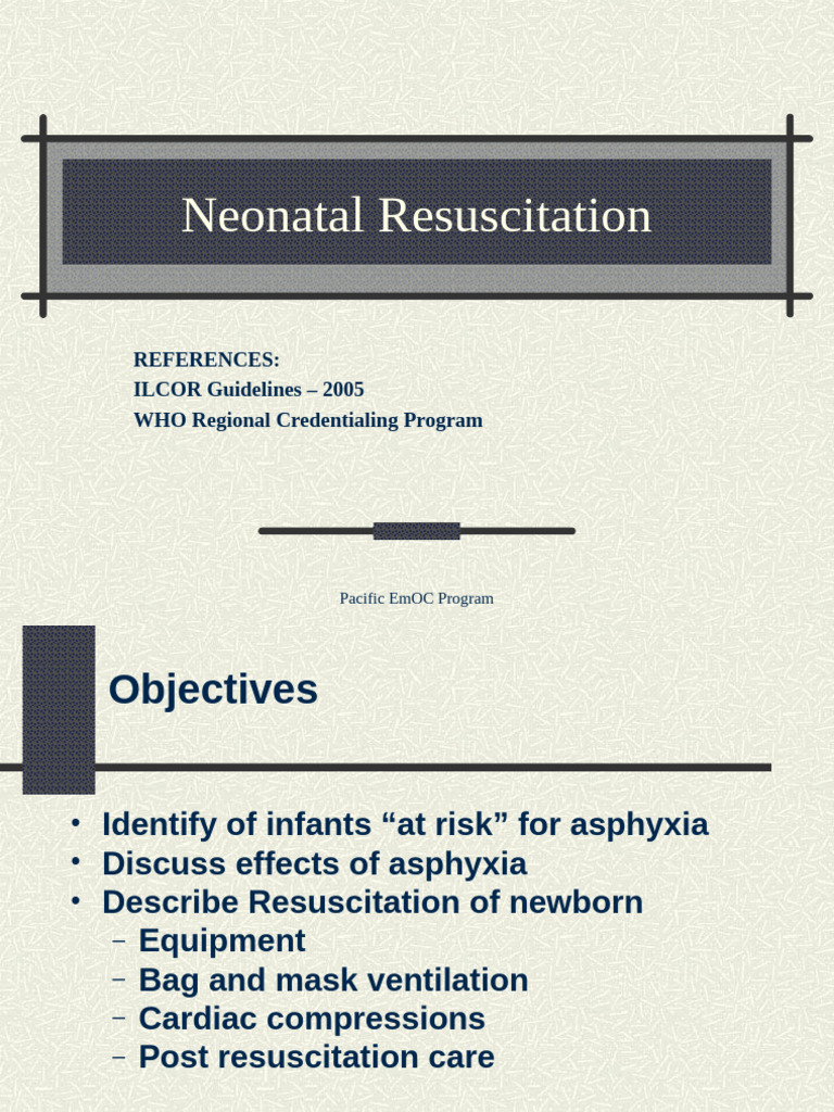 Neonatal Resuscitation Guidelines Overview | PDF | Childbirth | Preterm ...