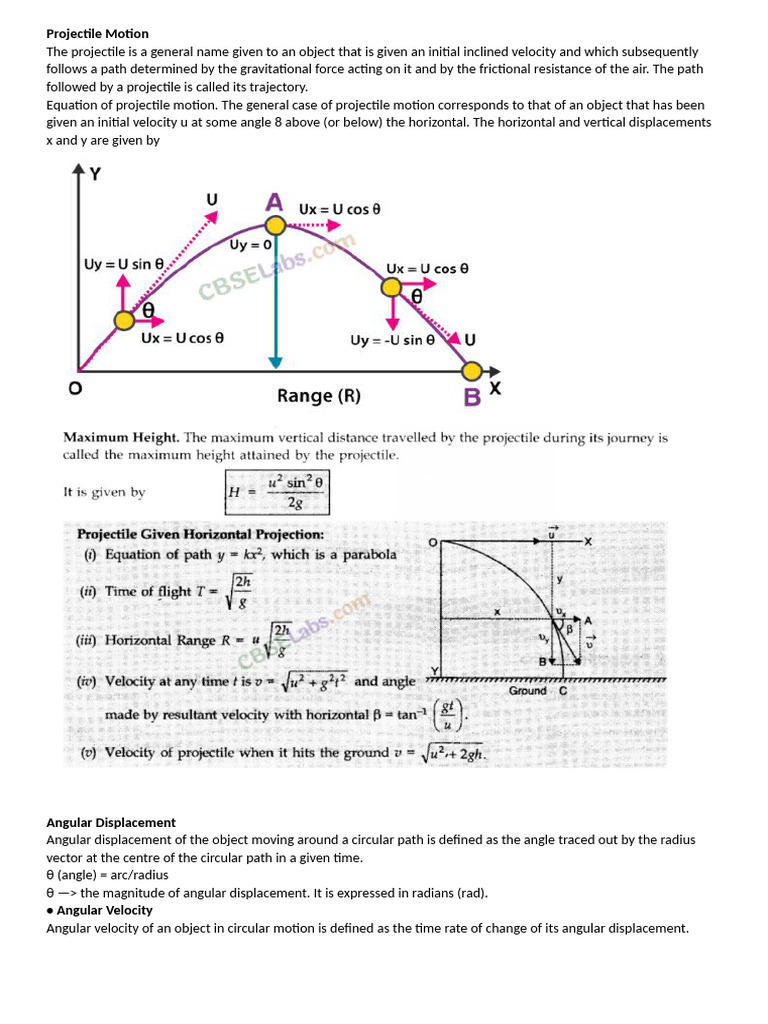 Understanding Projectile and Circular Motion | PDF
