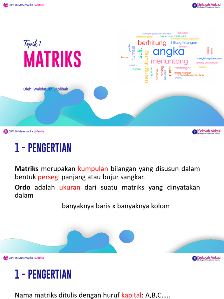 01 MTK - Matriks | PDF
