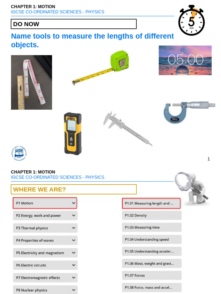 IGCSE Physics: Measuring Techniques | PDF | Volume | Litre