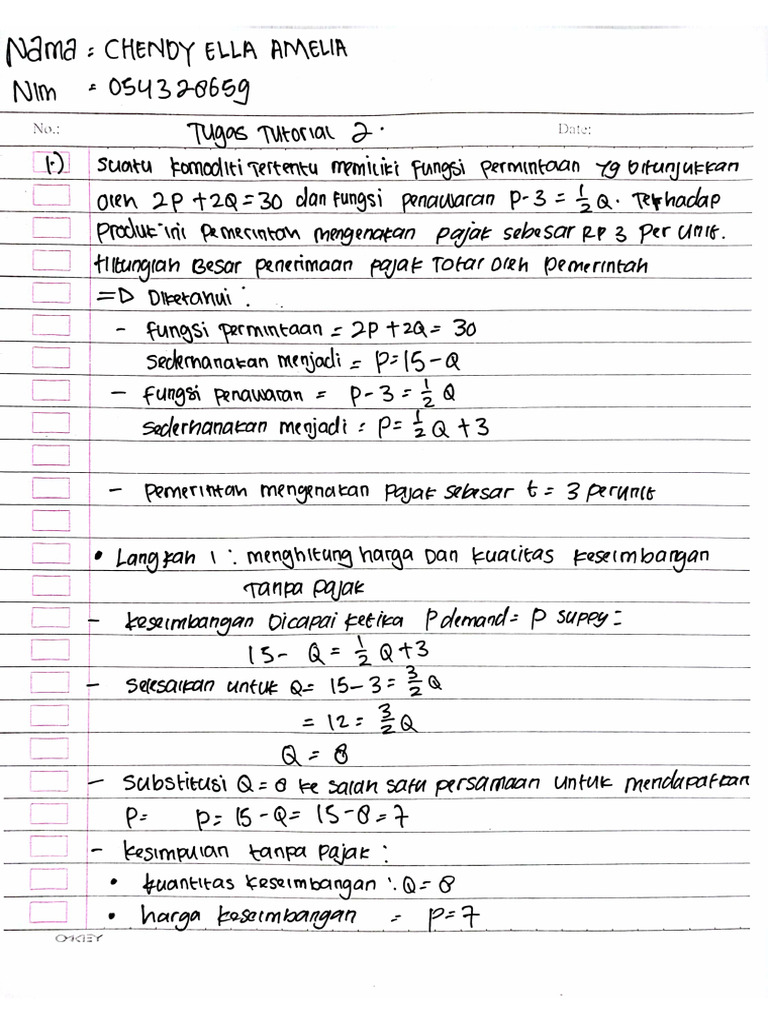 Tugas Tutorial 2 MTK Ekonomi | PDF
