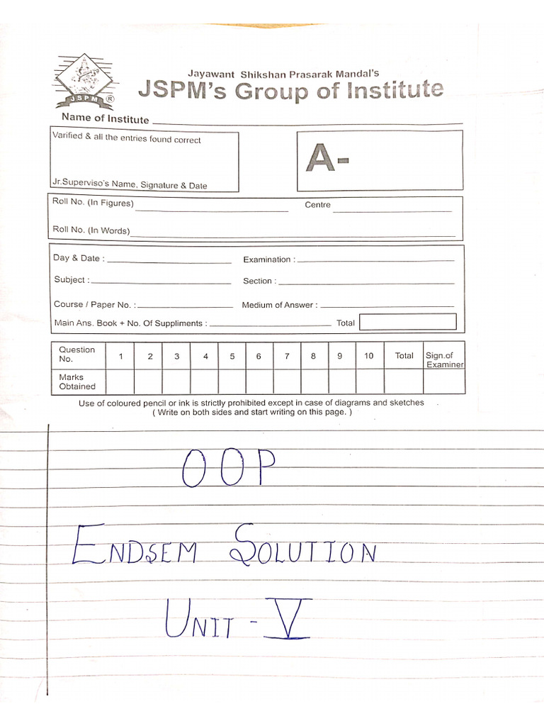 OOP Unit5 Notes | PDF