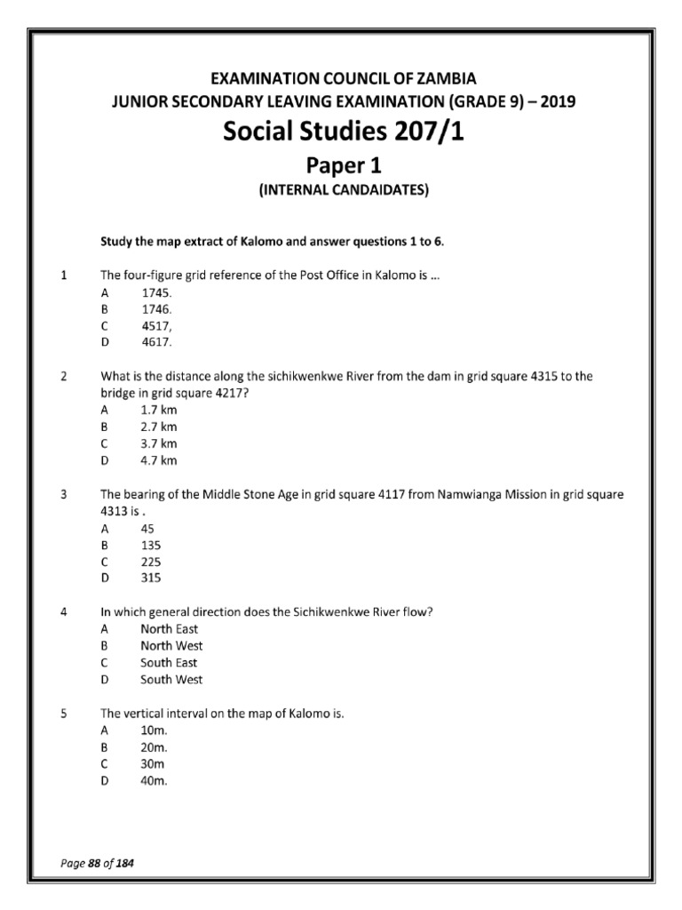 Social Studies 2019 P1 | PDF