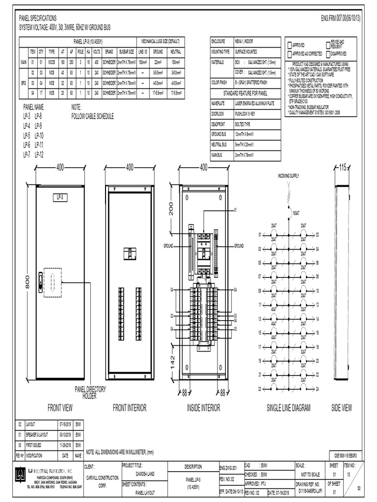 10 - PANEL LP-3 (10 ASSY)-PANEL LAYOUT | PDF | Manufactured Goods ...
