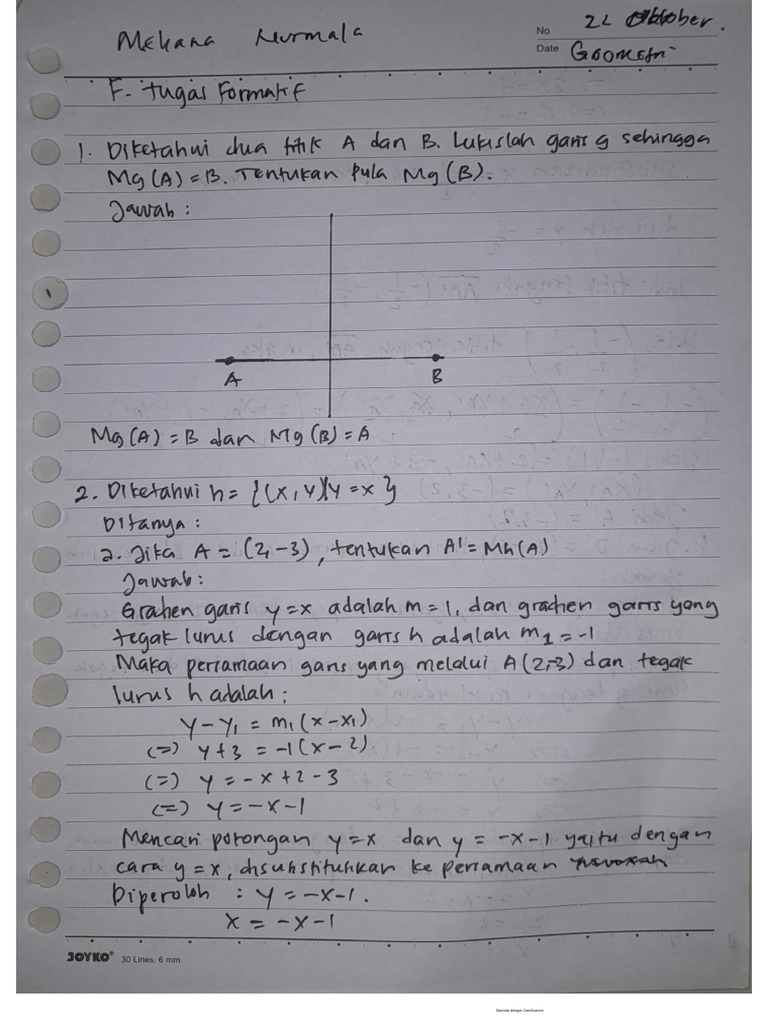 Formatif Pencerminan | PDF