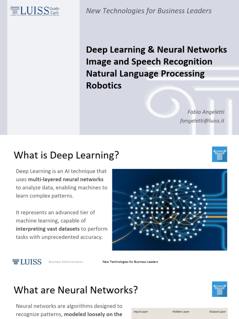 Lesson 03 Deep Learning Nlp Robotics Pdf Deep Learning Artificial Neural Network