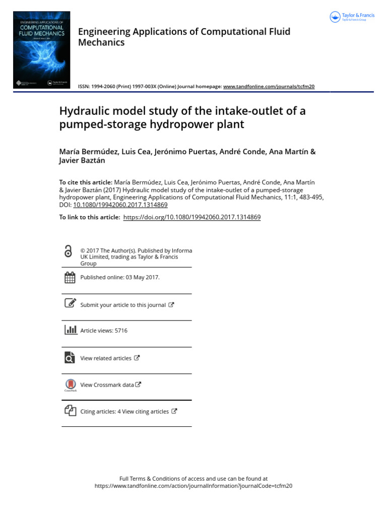 Hydropower Plant Intake Design | PDF | Fluid Dynamics | Pump