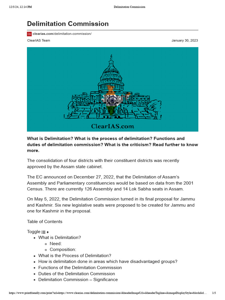 Delimitation Commission | PDF | Justice | Crime & Violence