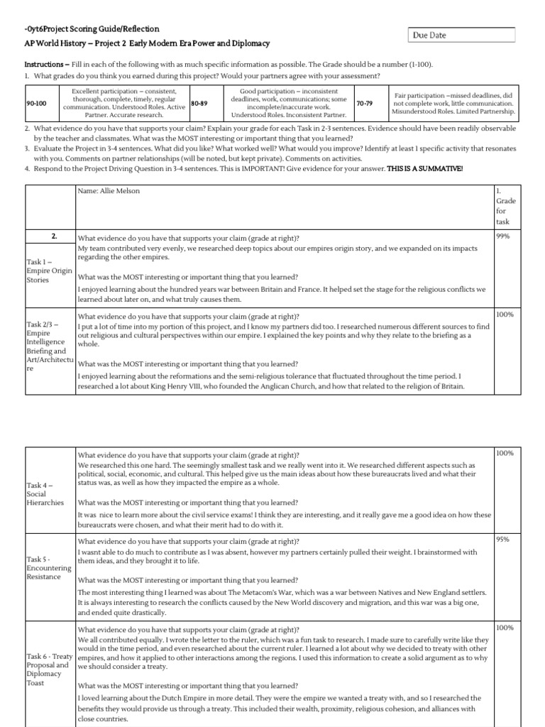 Wham - Proj2.scoring Guide | PDF